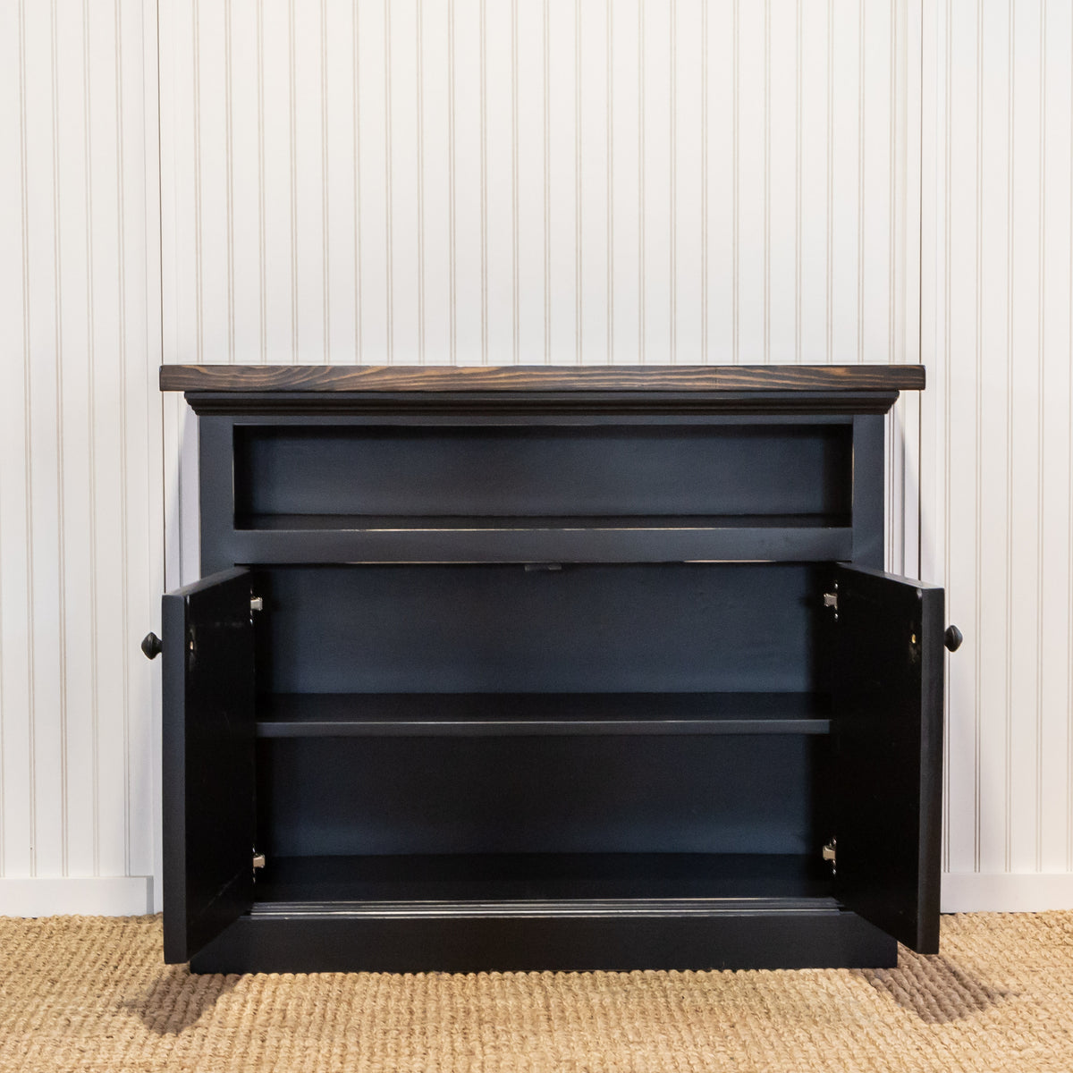 Cabinet, 2 Door / 1 Open Shelf – simplycottage