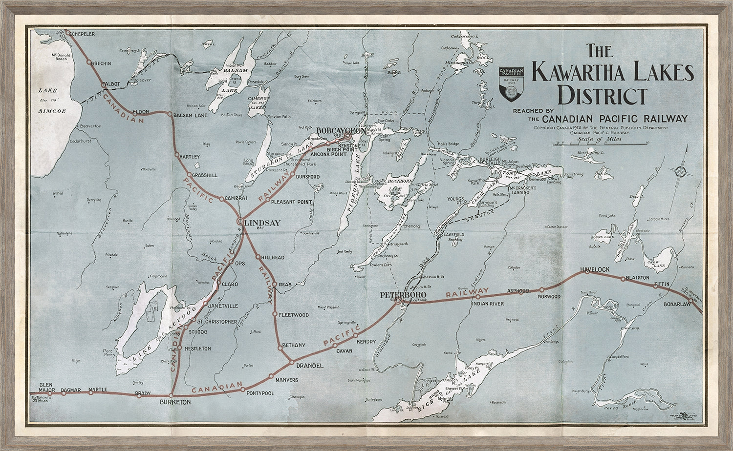 Map Kawartha Lakes CP Rail – simplycottage