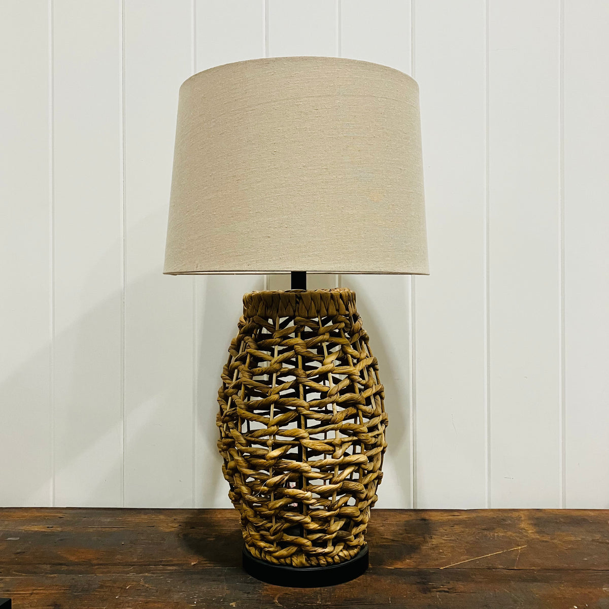 Woven Hyacinth. Table Lamp – simplycottage